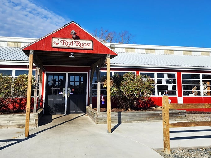 The Red Roost: Barn-red and beckoning, this rural crab haven looks like it was plucked straight from a Maryland postcard.