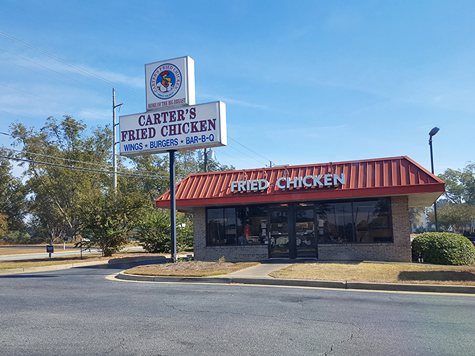 No fancy frills needed when your chicken speaks louder than any flashy sign ever could.