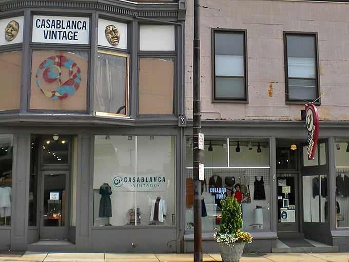 A vintage storefront that whispers "come inside" louder than any neon sign ever could. 