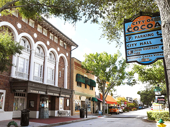 This historic bank building now anchors Cocoa's charming downtown, where your retirement dollars stretch further than your morning walks.