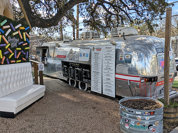 Silver bullet of sweetness! This vintage Airstream serves up donuts that are practically their own food group.