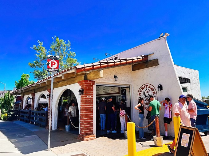 White walls, wooden beams, and a crowd that knows waiting for great BBQ is like waiting for Christmas morning&mdash;absolutely worth it.