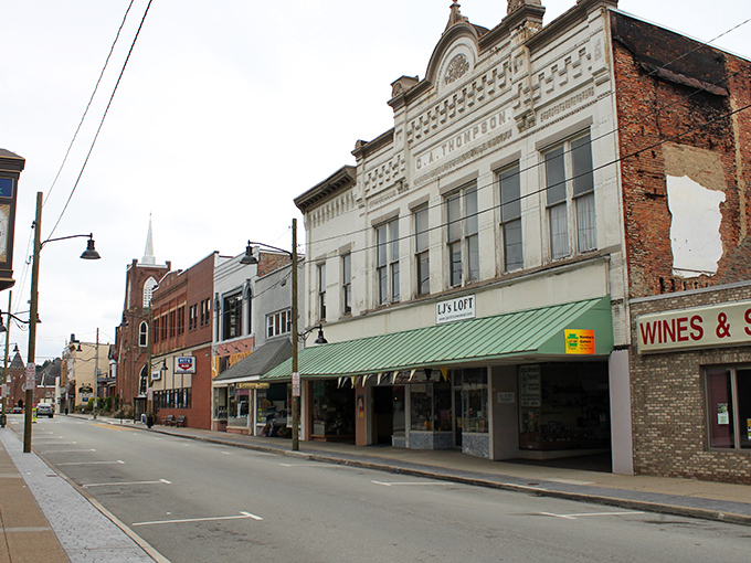 The church spire in Irwin stands as a faithful sentinel, watching over streets where neighbors still know each other's names.