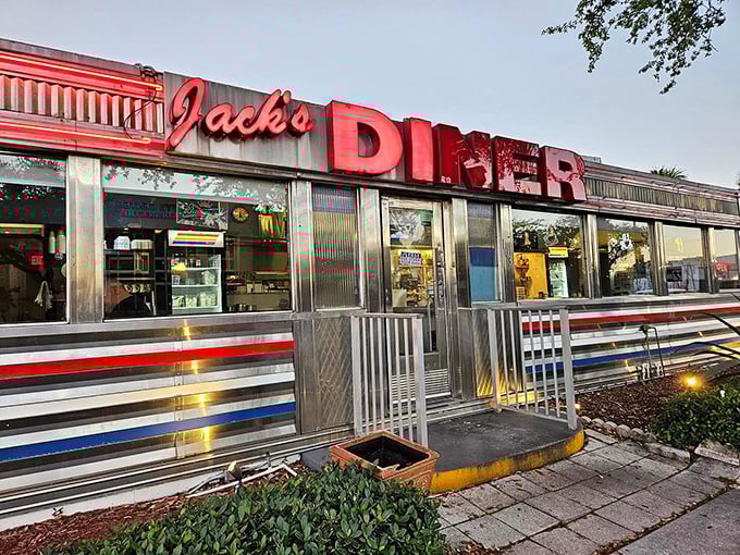 That vintage diner exterior isn't just for show - it's a promise of authentic comfort inside.