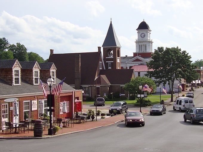 Church steeples and historic buildings stand watch over Jonesborough, like guardians of Tennessee's oldest small-town symphony.