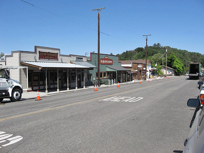 Old-fashioned storefronts line Julian's main drag, where the pace is as relaxed as Sunday morning and twice as sweet.