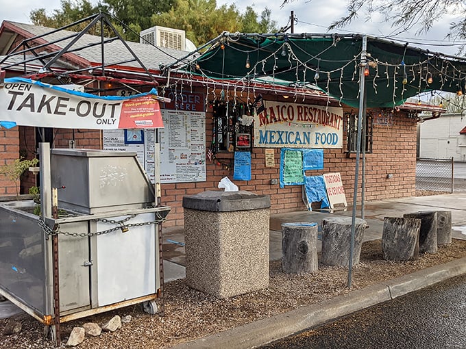 No frills, just thrills for your taste buds. Maico's outdoor seating might be tree stumps, but the burritos are fit for royalty.