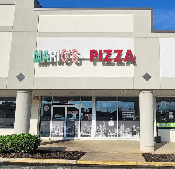 Strip mall on the outside, pizza paradise on the inside. Mario's proves great New York slices can happen anywhere&mdash;even in South Carolina.