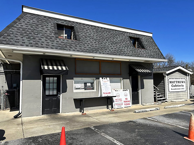 Matthews Cafeteria looks exactly like what your grandmother would call "a proper eating establishment." No frills, just fantastic Southern cooking.