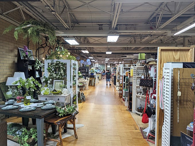 Rustic farm displays and vintage finds transport you to simpler times with authentic countryside appeal.