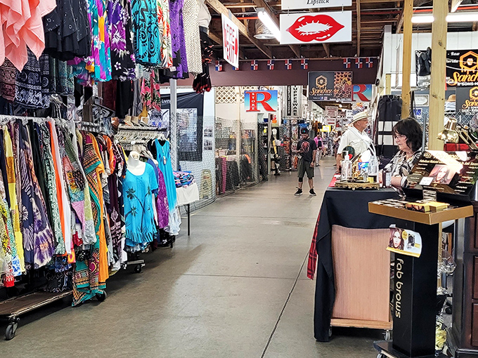 Shopping with personality! Red Barn's eclectic vendor stalls offer everything from beachwear to unique gifts.
