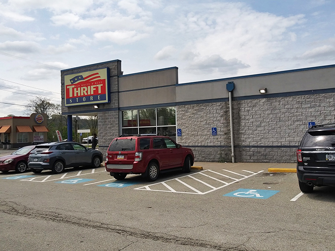Smart shoppers know: when the parking lot looks like this, the treasures inside are legendary.