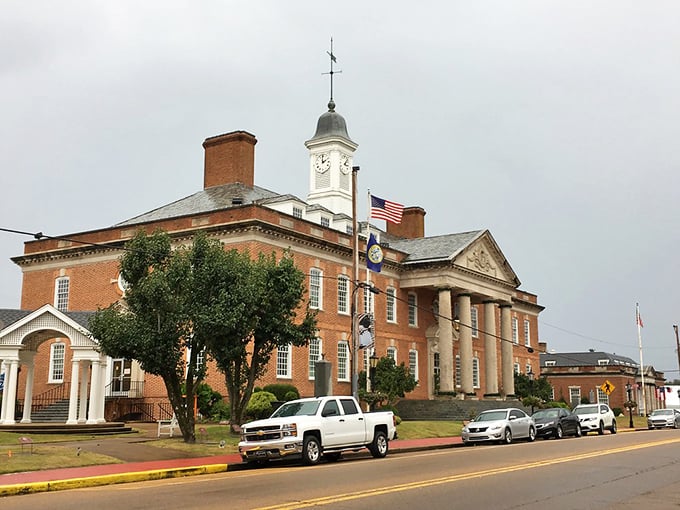 The stately courthouse anchors Savannah's town square, a testament to the community's rich history and enduring civic pride.