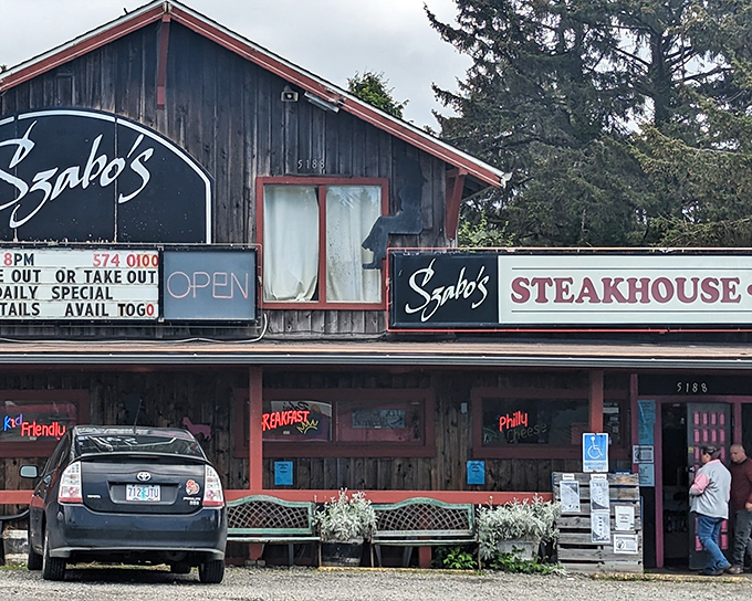 Morning light reveals Szabo's unpretentious charm. This coastal gem proves great steakhouses don't need fancy facades&mdash;just perfect cooking.