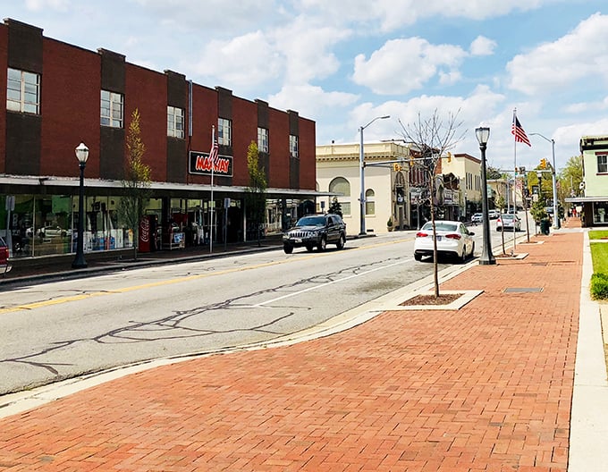 These brick sidewalks have witnessed generations of small-town life. Tarboro's charm remains delightfully frozen in time.