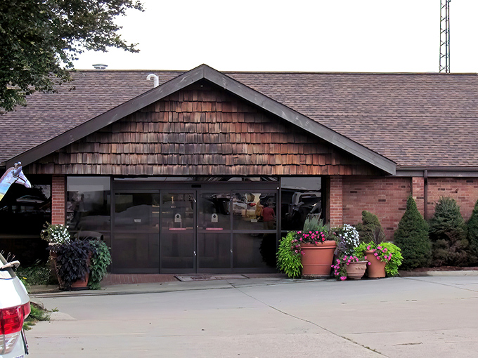 Those colorful flower pots aren't just for show&mdash;they're your first clue that The Beef House cares about the details.