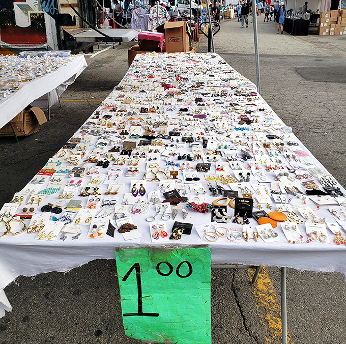 A dollar gets you earrings that sparkle brighter than your high school reunion memories. 