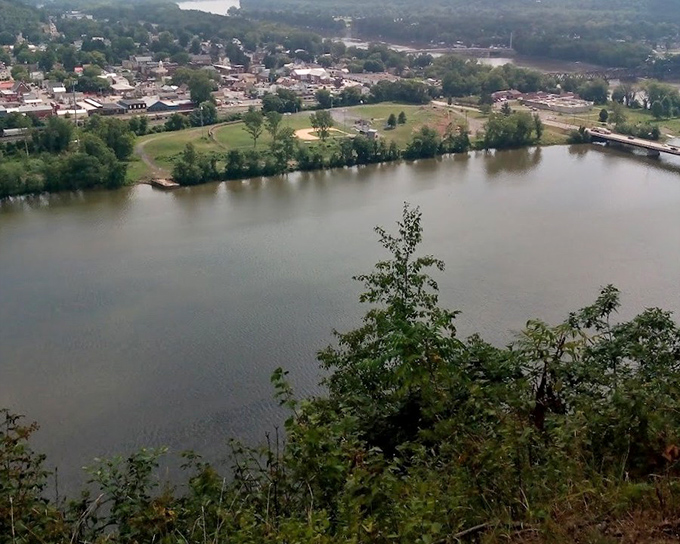 From above, the park reveals its perfect positioning. This bird's-eye view shows why generations of Pennsylvanians have claimed this spot as their aquatic sanctuary.