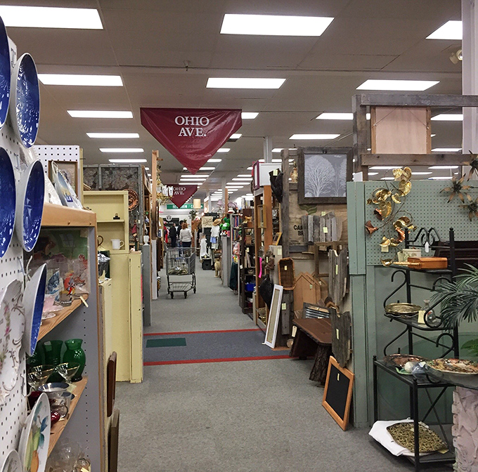 Follow the red triangle banners down Ohio Avenue, where every booth is its own chapter in America's design story.