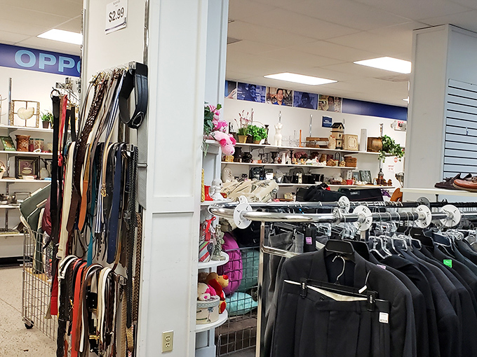 Where accessories and apparel converge in a secondhand symphony. Every belt tells a story; every hanger holds possibility. 