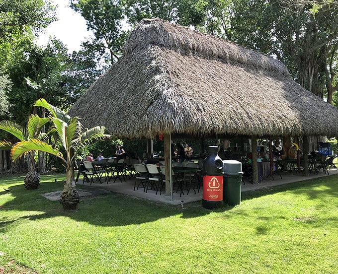 This thatched-roof boh&iacute;o offers welcome shade and a spot to contemplate how monkeys have a better work-life balance than most humans. 