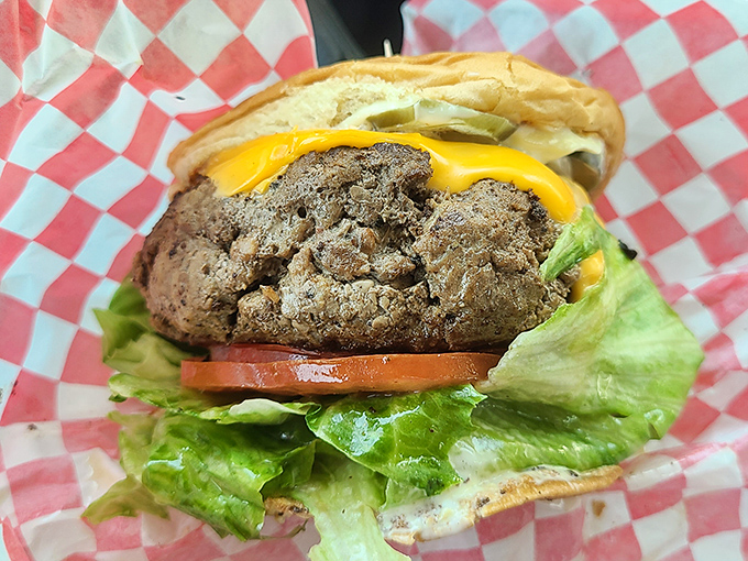 Behold the star of the show! This hand-formed patty with melted cheese and fresh toppings is what food dreams are made of. Worth every mile of the journey.