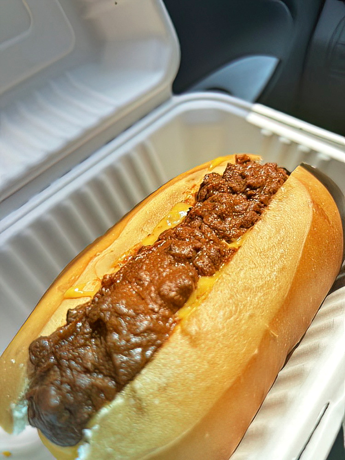 The perfect chili dog doesn't exi&mdash; Oh wait, here it is! Meaty, messy magnificence nestled in a pillowy bun, ready for its close-up.