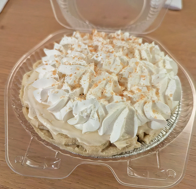 This cream pie isn't just dessert&mdash;it's a cloud of happiness with a crust. The whipped topping practically demands a moment of respectful silence.