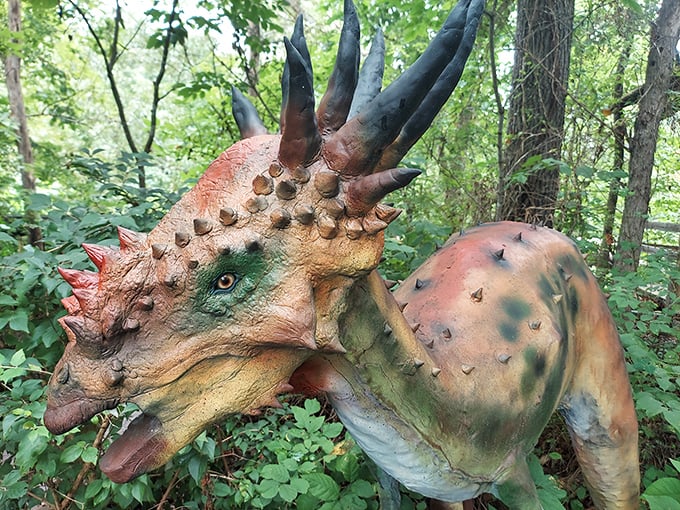 Talk about a bad hair day! This spiky-headed dinosaur looks like it just rolled out of bed after a 65-million-year nap.