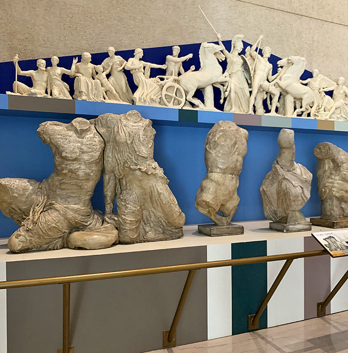 History's greatest hits collection. These plaster casts of the Elgin Marbles offer a close encounter with classical artistry without the transatlantic flight.