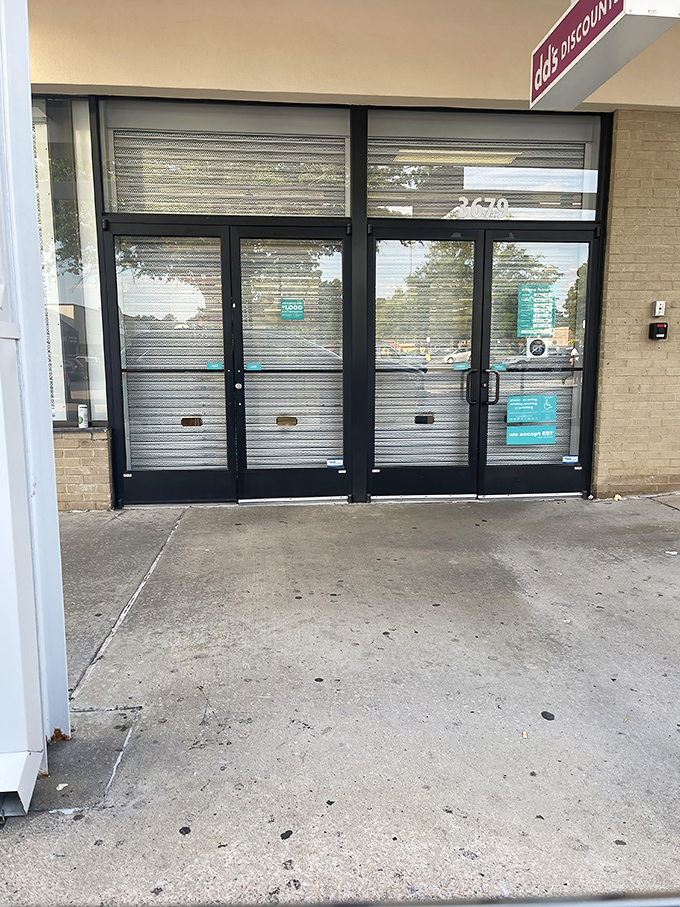 These doors might look ordinary, but they're actually portals to a parallel universe where designer labels and budget prices peacefully coexist.