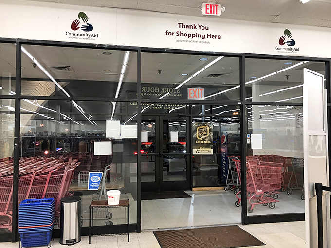 Those red shopping carts aren't just for show&mdash;they're chariots waiting to transport your thrifting victories through a labyrinth of potential treasures.