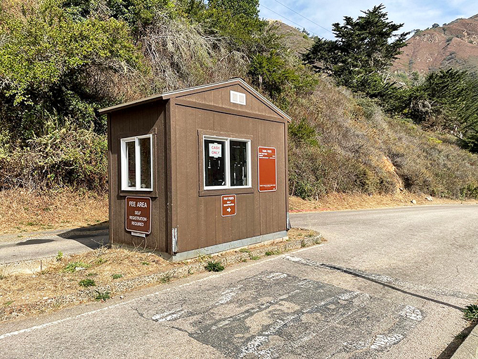 Don't let this humble entrance booth fool you&mdash;beyond lies a coastal wonderland that makes even seasoned travelers stop mid-sentence and simply point.
