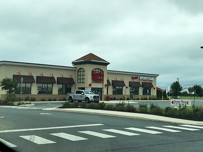 Grotto Pizza isn't just a restaurant, it's a Delaware institution. Their red awnings are like beacons calling you in for that legendary swirl of sauce.
