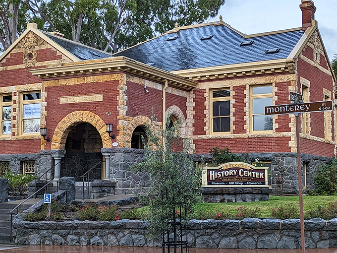 The San Luis Obispo History Center stands proud, preserving stories in beautiful brick elegance. 