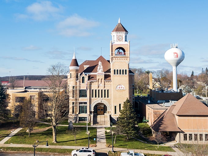Architectural grandeur meets small-town charm in the courthouse's distinctive clock tower&mdash;proving that sometimes the most impressive landmarks aren't in big cities.