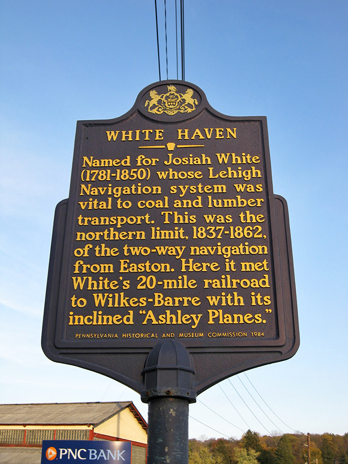 History buffs will appreciate this marker celebrating Josiah White's transportation legacy that shaped Pennsylvania's industrial heritage.