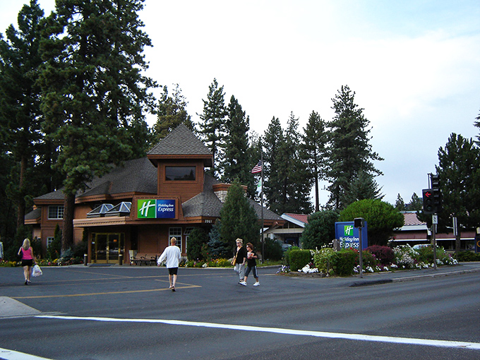 Even the hotels in South Lake Tahoe dress appropriately for the occasion, with alpine-inspired architecture that says "wilderness comfort" rather than "generic roadside stop."