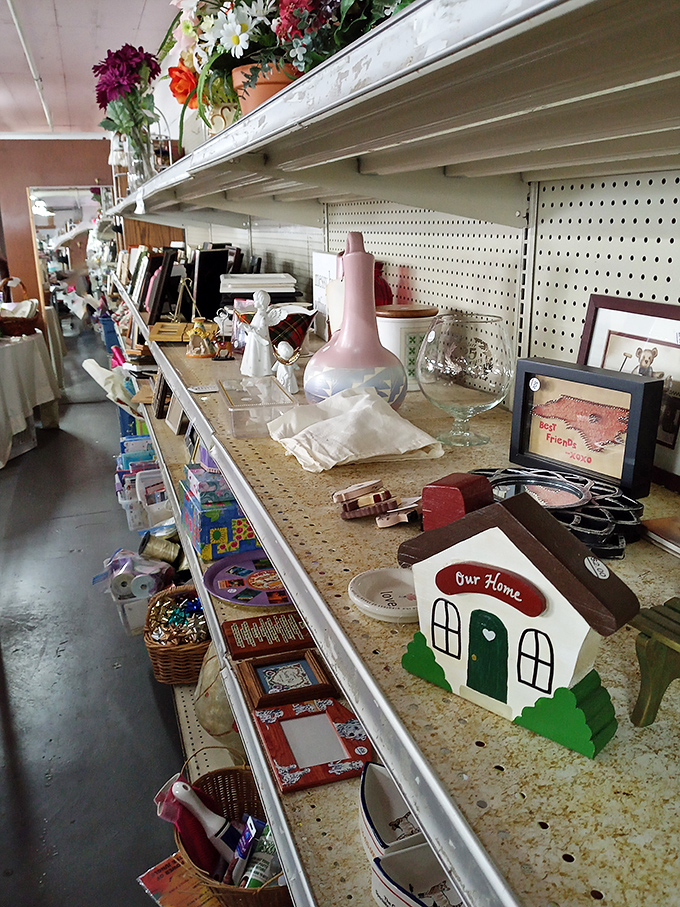 The shelves at Sweet Repeats are like archaeological digs where yesterday's knickknacks become tomorrow's conversation pieces.