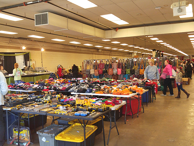 A kaleidoscope of colors and textures greets visitors inside. Tables laden with merchandise create a labyrinth of potential discoveries that would make Indiana Jones jealous.