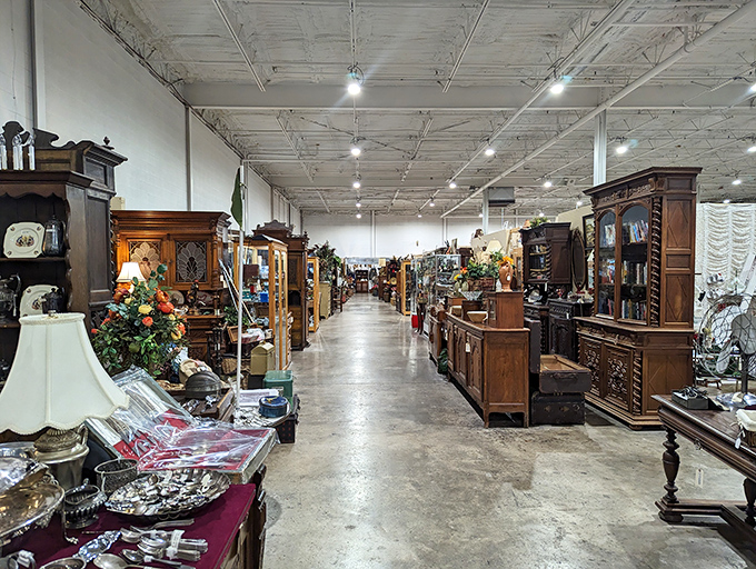 Down the rabbit hole you go! These seemingly endless aisles of antique furniture create the perfect labyrinth for time travelers seeking connections to America's past.