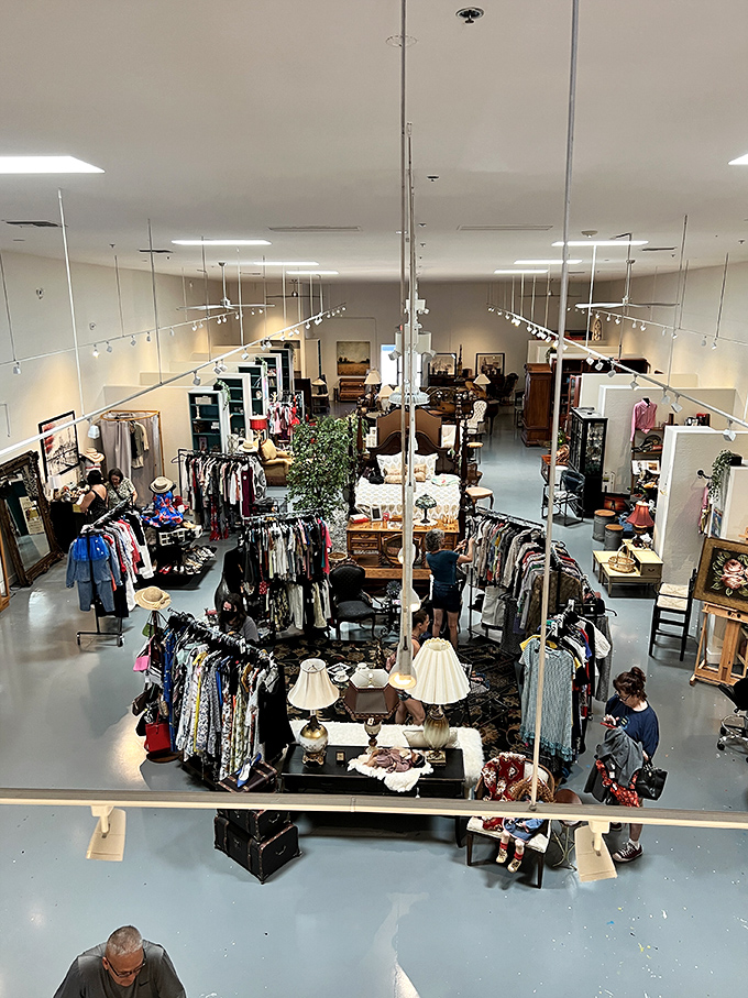 A bird's-eye view reveals the thoughtful organization that sets this place apart &ndash; no archaeological digging required to find your next treasure.