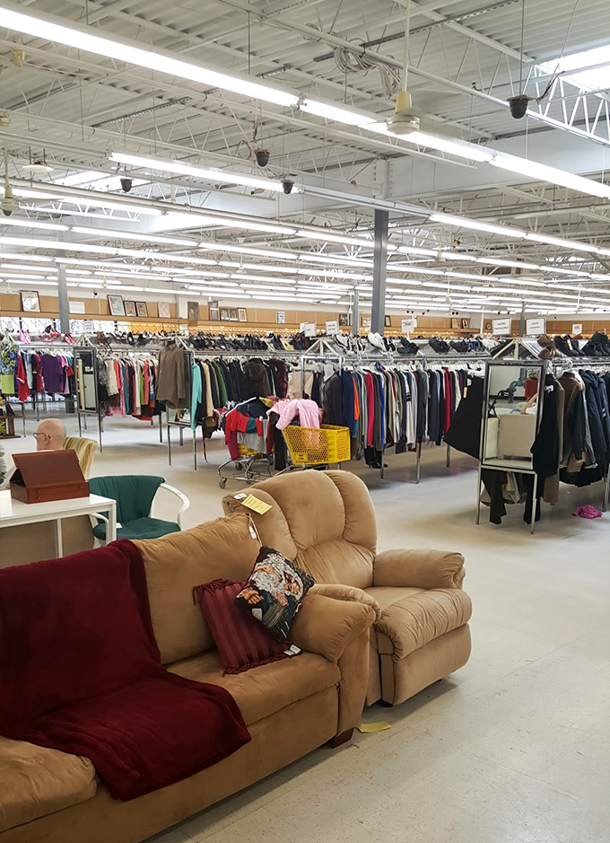 A sea of possibilities stretches before you&mdash;racks of clothing and comfy couches waiting for their second chance at making a home cozy.