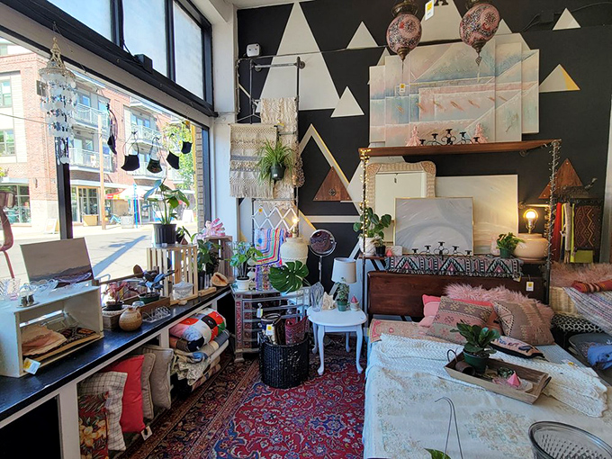 Geometric patterns, lush textiles, and carefully curated vignettes &ndash; this isn't your grandmother's thrift store (though she'd love it too).