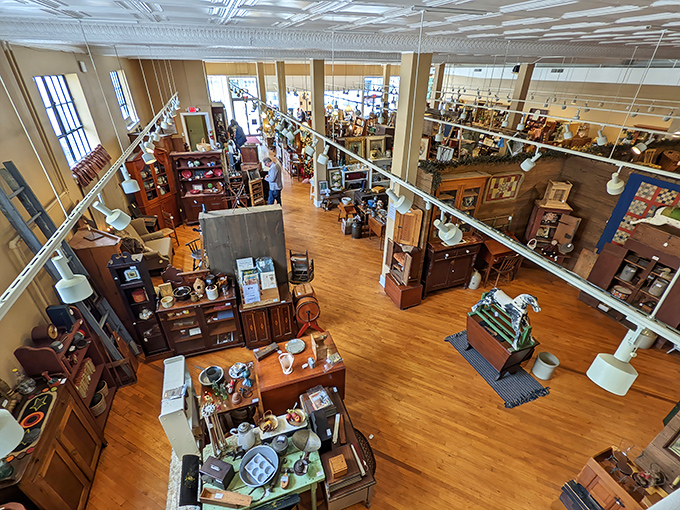 From this bird's-eye view, the mall reveals its true scale&mdash;a carefully organized chaos where every aisle promises the thrill of the hunt.