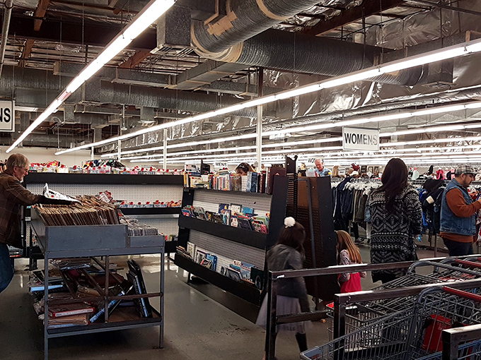 The vastness hits you immediately&mdash;aisles stretching like highways of possibility. Where retail stores feel claustrophobic, thrift stores feel like opportunity.