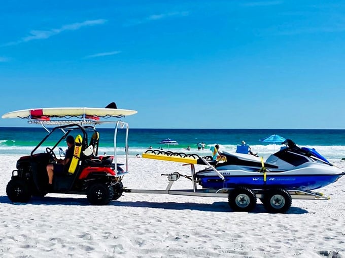 Beach essentials: sun, sand, and the proper equipment to turn a regular day into an adventure worthy of your vacation slideshow.