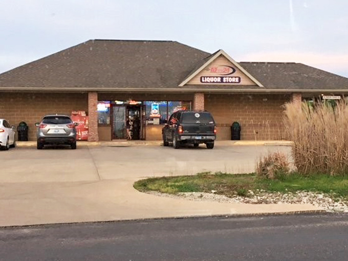 The humble liquor store where dragon dreams begin, proving that adventure often starts in the most unexpected places.