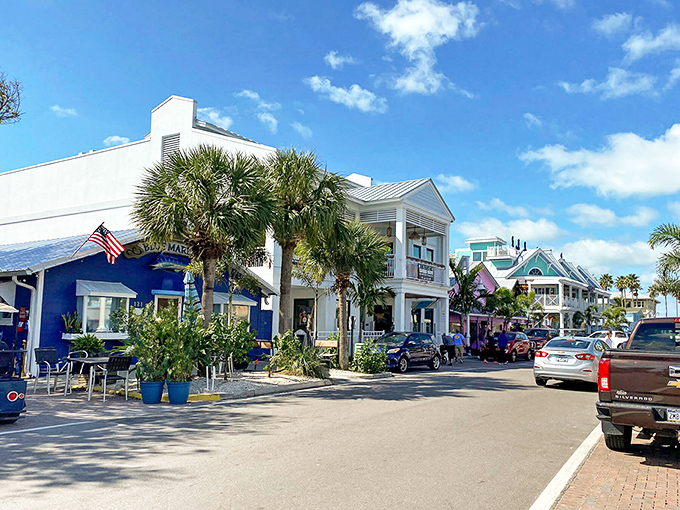 Pastel-colored storefronts that would make Miami Beach blush line the shopping district. The architecture here isn't trying to impress&mdash;it already knows it has.