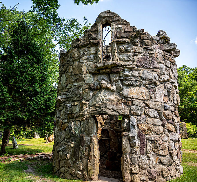 This stone tower isn't hiding a princess&mdash;just offering the perfect spot for your "I found Camelot in Pennsylvania" moment.
